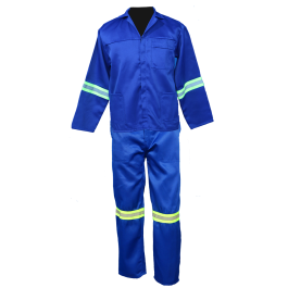 J54 Royal Blue Conti Suit 100% Cotton with reflective