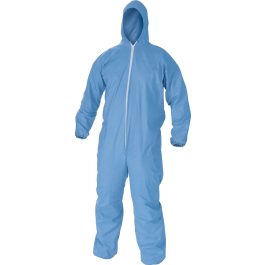 Blue disposable coverall (Non Woven) 40GSM with zip & hood