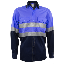 Royal Blue Vented Reflective Mining Shirt